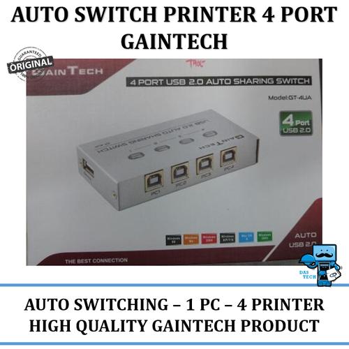 Jual Auto Switch Printer 4 Port USB Auto Sharing Switch Printer - GT4UA ...