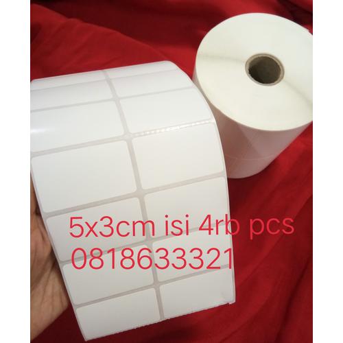 Jual STIKER BARCODE 5X3 CM isi 4rb pcs SEMICOAT LABEL BARCODE - Kota ...