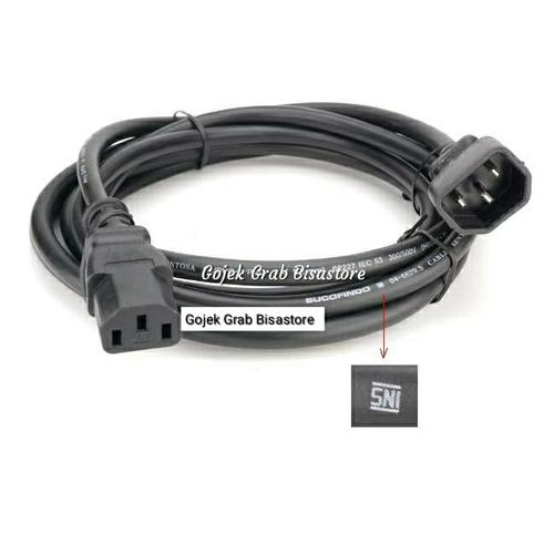 Jual KABEL POWER CPU MONITOR C13-C14 TEBAL 3x1.5mm 1.5Meter - Jakarta ...