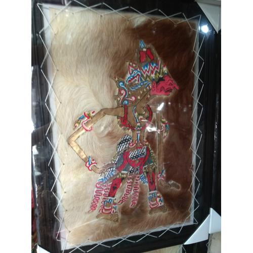 Jual LUKISAN WAYANG KULIT BRATASENA UKURAN 70x50 cm KULIT KAMBING ASLI ...