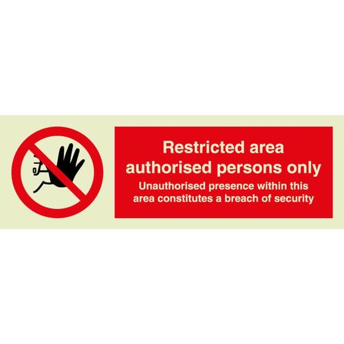 Jual Restricted area authorised personnel only with picture - IMO ...