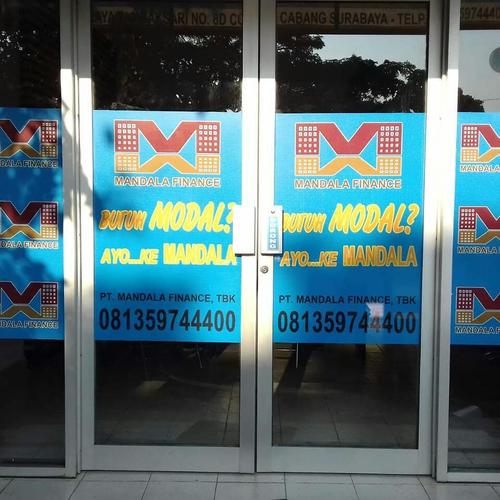 Jual Cetak one way oneway sticker Hires murah surabaya hitung per meter ...