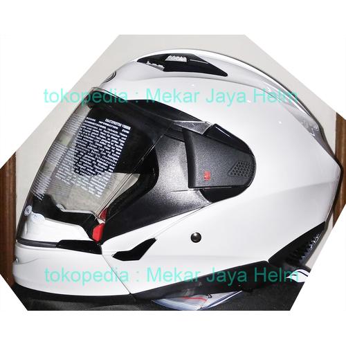 Jual HELM ZEUS 611C ZS-611C modular PUTIH white 2in1 HALF FACE/FULL ...