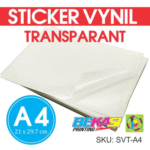 Jual Sticker Vynil Transparan / Stiker Bening / Transparant Ukuran A4 ...