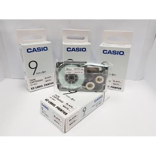 Jual Casio EZ-Label Printer Black Ink White XR-9WE1 /Label Casio 9MM ...