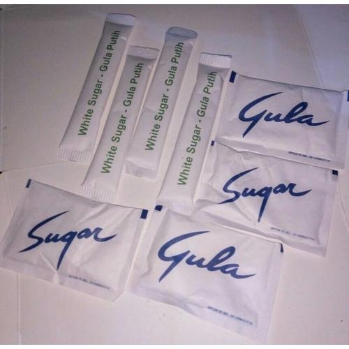 Jual Gula pasir putih sachet/stik. White sugar sachet/stik 8gram ...