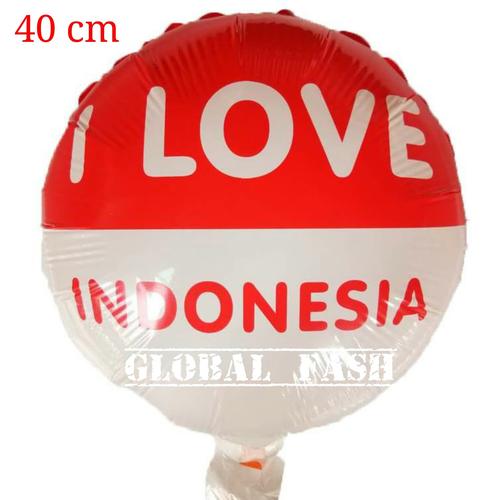 Promo balon bulat HUT RI besar/ balon Foil merah putih/ balon 17 ...