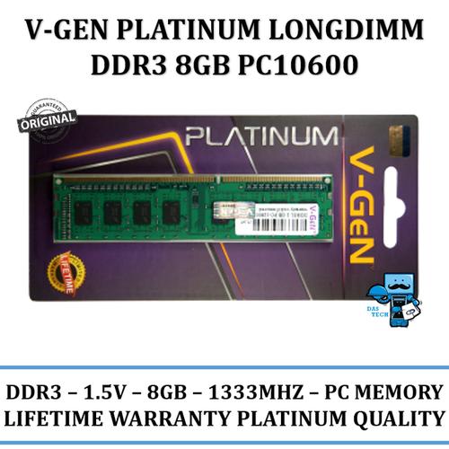 Jual V-GEN DDR3 8GB PC 10600 1333 Mhz PC RAM Memory - Jakarta Pusat ...
