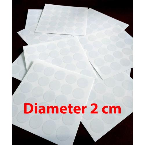 Jual Stiker Vinyl Bulat 2cm Transparant Polos Sticker Bundar diameter 2 ...