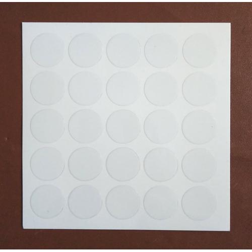 Jual Stiker Vinyl Bulat 1,3 cm Transparan Polos Sticker Bundar diameter ...
