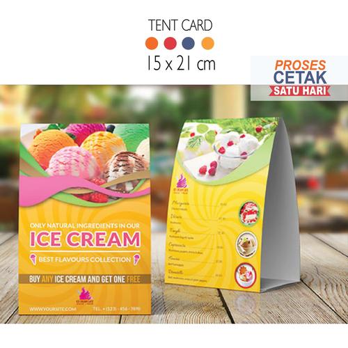 Jual Cetak Tent Card Table Card Menu unik Art Carton 310 grm TEBAL ...