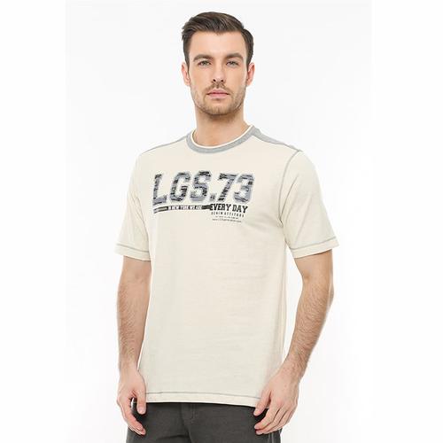 Promo LGS - Regular Fit - Kaos Casual - Gambar Sablon LGS.73 - Cream ...