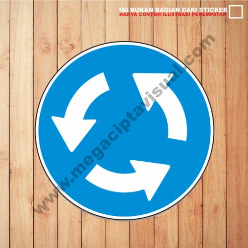 Jual Sticker rambu lalu lintas - melintasi bundaran - Kota Bekasi - PT ...
