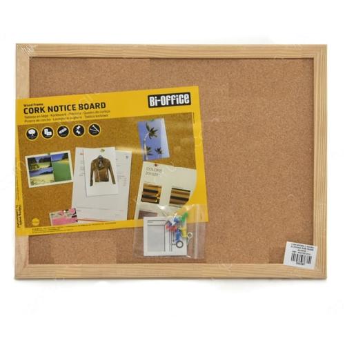 Jual Papan Mading Kayu | Bi Office Cork Notice Board Wood Frame 60x45 ...