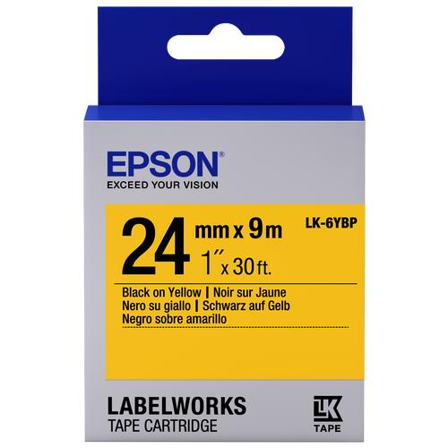 Jual Epson Label 24MM Black On Yellow 9M Labelworks Tape Cartridge LK ...