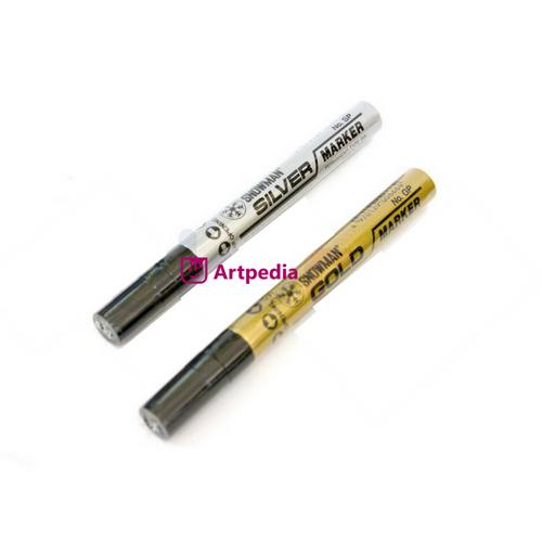 Jual Spidol Snowman Paint Marker Silver Besar / Spidol Permanent Silver ...
