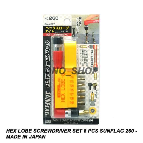 Jual Hex Lobe Screwdriver Set 8 Pcs Sunflag 260 - Made in Japan ...