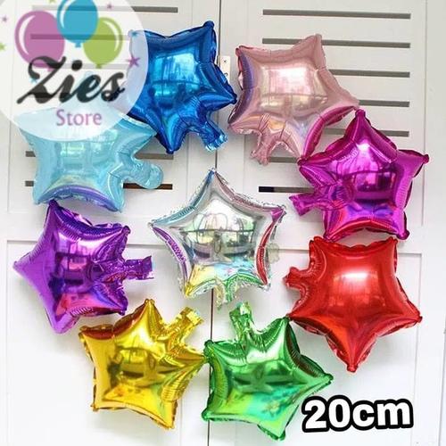 Jual balon foil bintang / balon foil star mini 20cm - Jakarta Barat ...