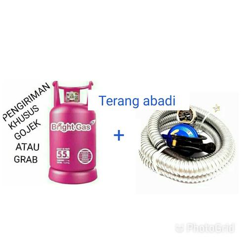 Jual Tabung gas Bright 5.5kg +isi+Regulator STAR CAM meter dan selang ...