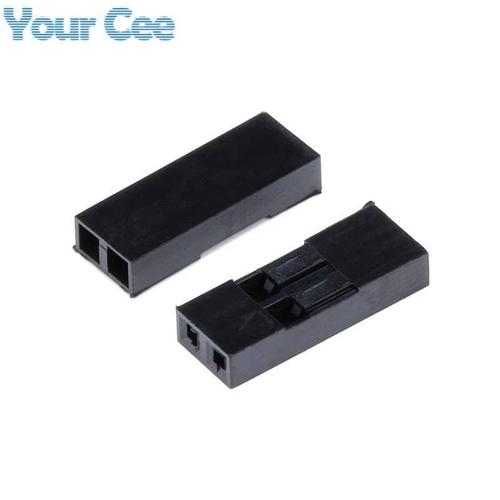 Jual 2P Black Housing Dupont Head Plastic Shell Pin Header Jumper 1x2 ...