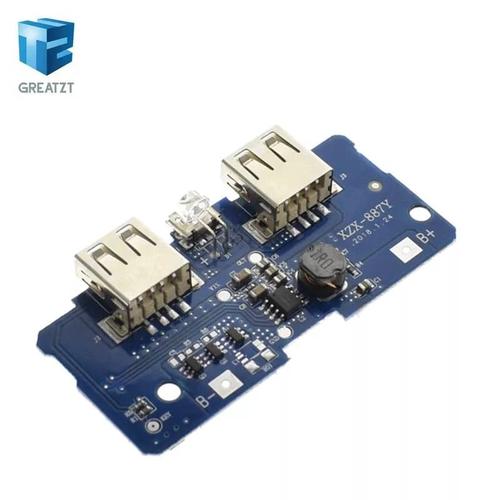 Jual Dual USB Module Power Bank DIY 3 7v to 5v 2A Lithium Powerbank ...