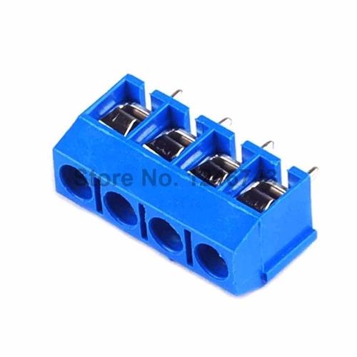 Jual Terminal Block Biru 4pin Screw Connector pitch 5 0mm 250V 16A ...