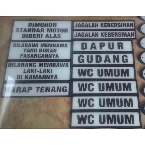 Jual SIGN untuk ruang dan tanda/ambu-rambu - Kab. Situbondo - Logam ...