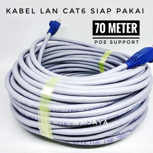 Jual KABEL LAN CAT 6 Siap Pakai [70Meter - sudah dipasang rj45+plug ...