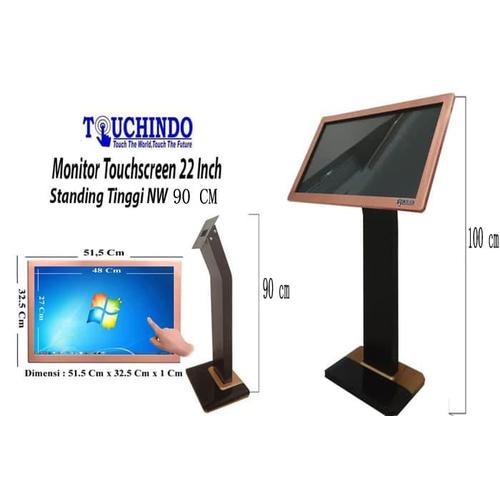 Jual Monitor Touchscreen 22 inch Standing 1 Meter RoseGold NW Touchindo ...