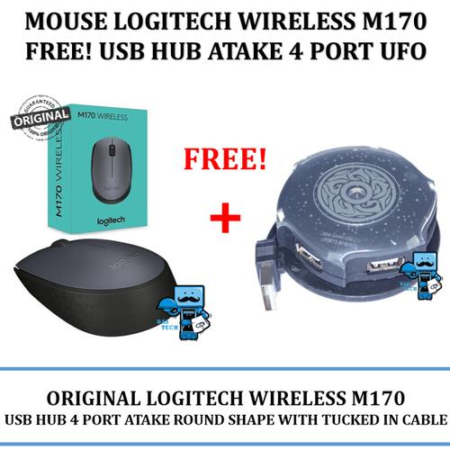Jual Mouse Logitech Wireless M170 FREE Usb Hub Atake 4 Port UFO ...