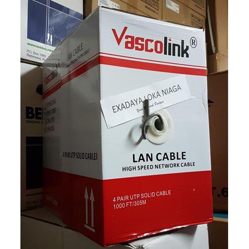 Jual kabel lan utp cat6 / Cat 6 Vascolink Original 1 roll 305 Mtr - Abu-abu - Jakarta Pusat ...