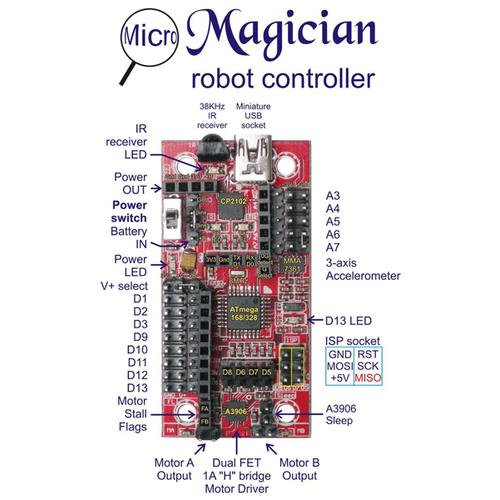 Jual Micro Magician Controller Board for UGV Chassis, Arduino compatible - Kota Surabaya ...