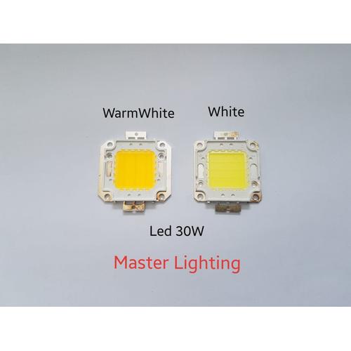 Jual Lampu Mata chip led 30w DC high power led hpl putih warm white ...