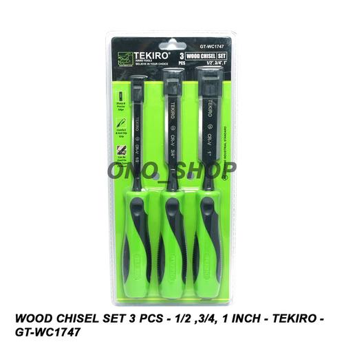 Jual Wood Chisel Set 3 Pcs - 1/2 ,3/4, 1 Inch - Tekiro - GT-WC1747 ...