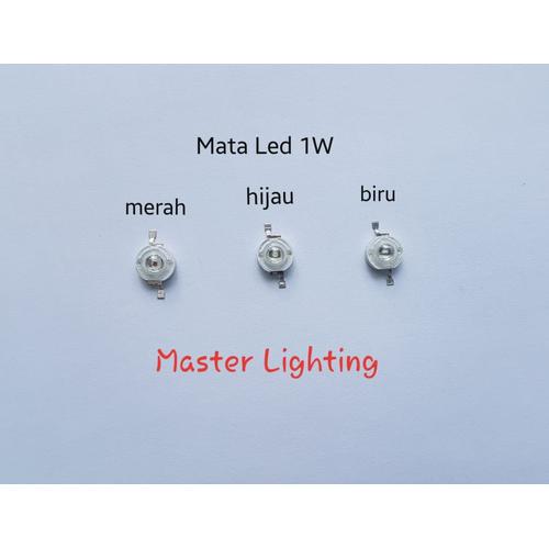 Jual Lampu Mata chip led 1w dc Merah, hijau, biru high power led hpl ...