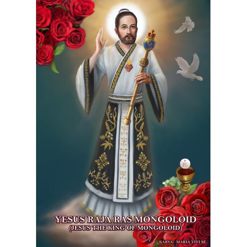 Jual GAMBAR YESUS RAJA RAS MONGOLOID-YESUS MEMBERI BERKAT. - Jakarta ...
