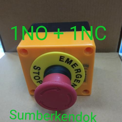 Jual TOMBOL EMERGENCY STOP +BOX+NAME TAGE 1NO+1NC DARURAT PUSH BUTTON ...