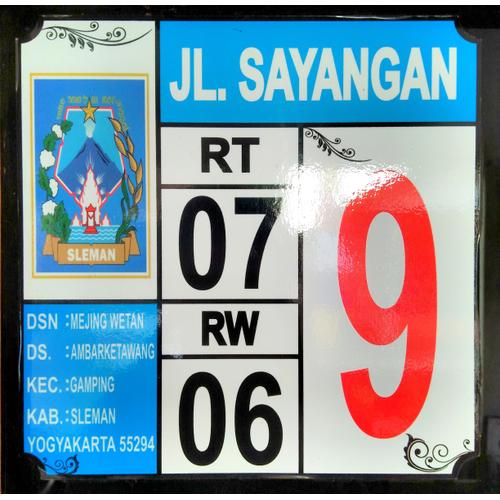 Jual Sticker Alamat Rumah Lengkap - Kab. Sleman - AWP Sticker Jogja ...