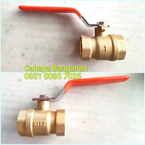 Jual BALL VALVE KITZ Stop Kran Keran Kuningan Kitz 1" Inch Inc 1Inch 1Inc - Jakarta Barat ...
