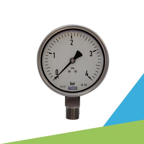 Jual Sanitary Diaphragm seal Pressure Gauge WIKA 232.50.100 + 990.22 ...