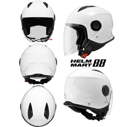 Jual Helm Half Face Zeus 617 White - Kota Bandung - GudangHelm.Id ...