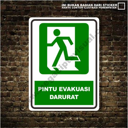 Jual Sticker Darurat - pintu evakuasi darurat kiri - Kota Bekasi - PT ...