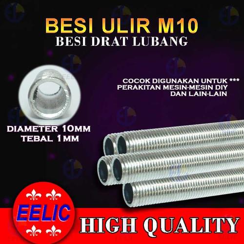 Jual EELIC BEU-M10X1X130MM BESI ULIR BESI DRAT ULIR LUBANG DENGAN ...