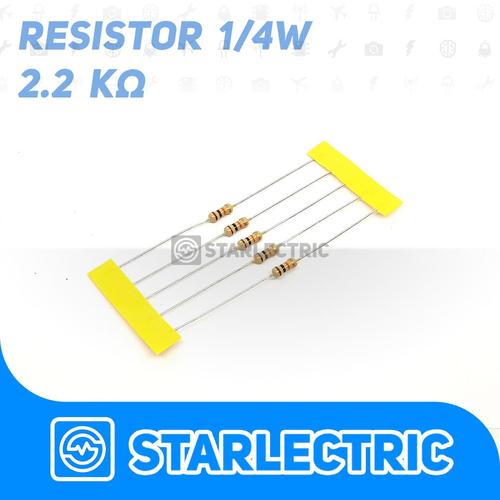 Jual Resistor 2.2K 2200 2K2 2200R Ohm 1/4 W 5% 5pcs/pack - Jakarta ...