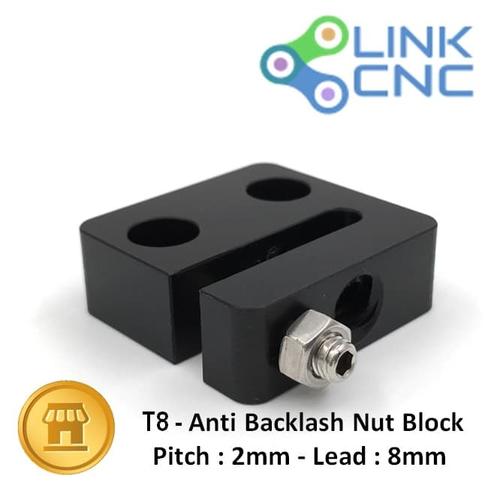 Jual Openbuilds Anti Backlash Nut Block T8 - Pitch : 2 mm - Lead : 8 mm ...
