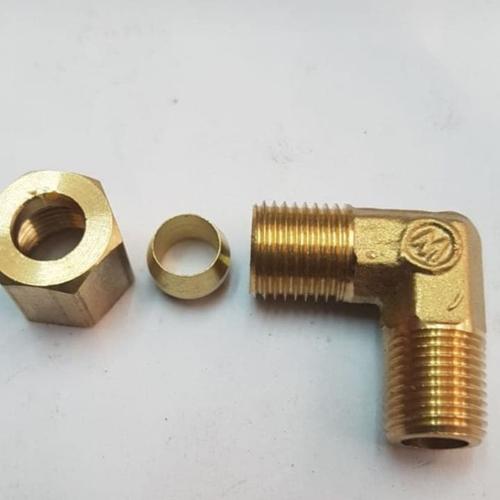 Jual Male Elbow Stud Brass OD 8 MM x 1/4 / 3/8in BSPT Kuningan - 8 MM x 3/8 INCH - Jakarta Barat ...