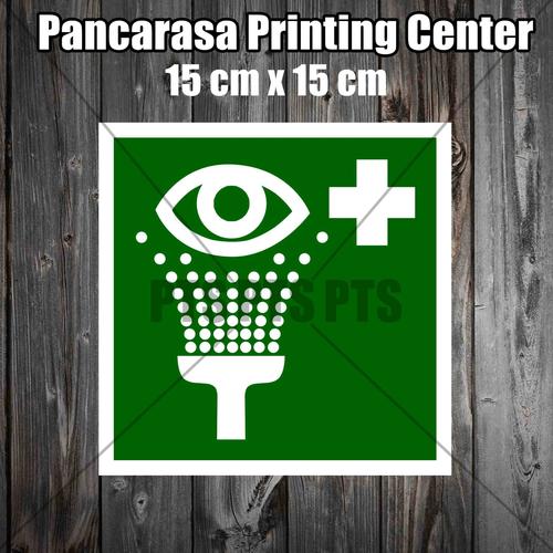 Jual Sticker Eye Wash Station Safety Sign Warning Imo Surabaya - Kota ...