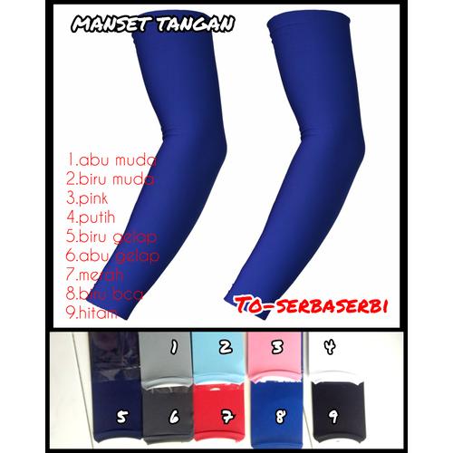 Jual manset mangset deker tangan olahraga sport lari sepeda polos arm ...