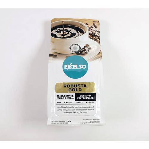 Jual Excelso ~ Robusta Gold Coffee Beans 200gr Kopi Biji Excelso ...
