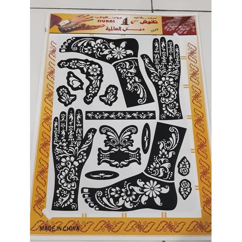 Jual Henna Hena Cetak Tangan Kaki Sticker stiker hena - Kab. Pemalang - Toko Madinah Comal ...